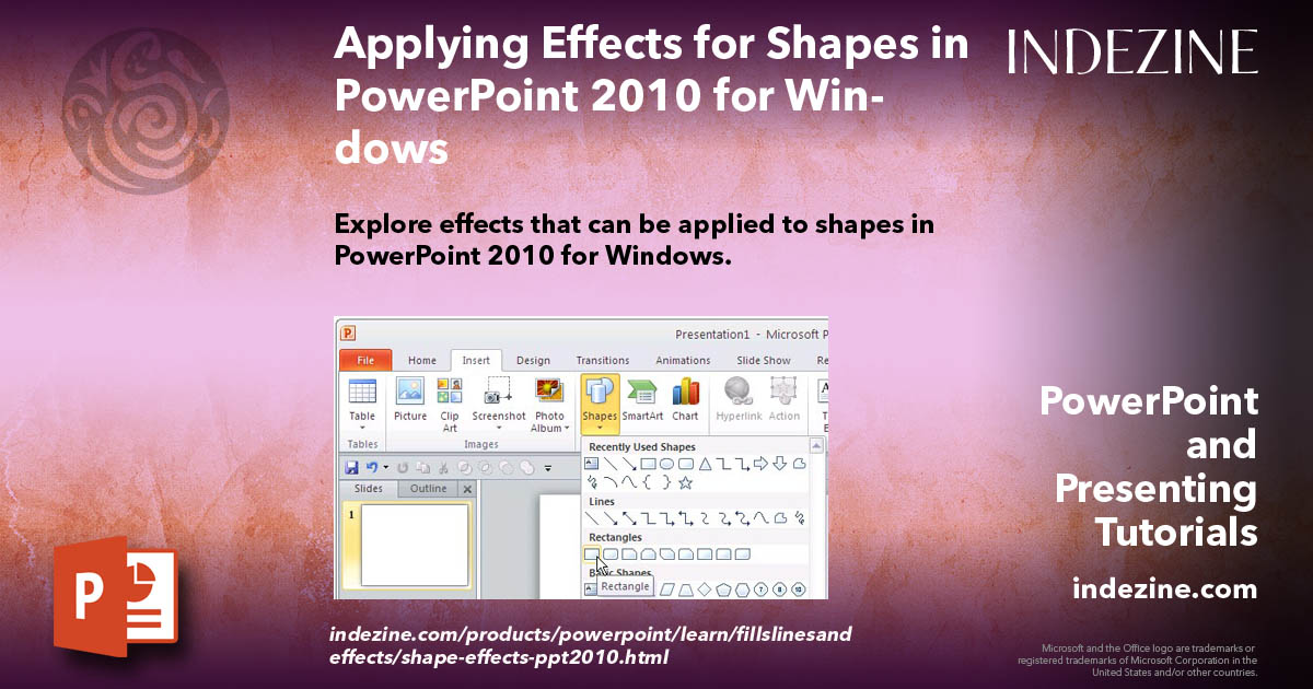Applying Effects For Shapes In Powerpoint 2010 For Windows