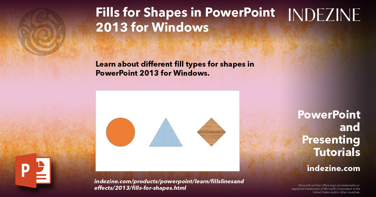 Fills for Shapes in PowerPoint 2013 for Windows