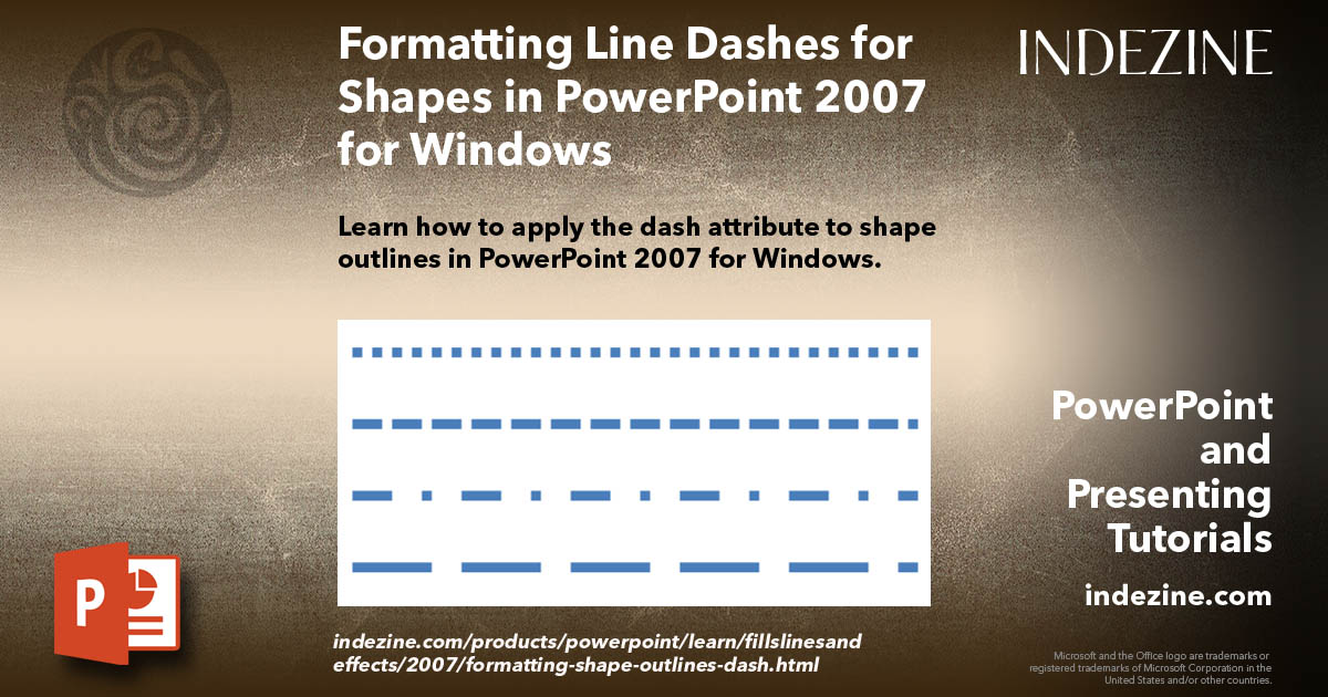 Formatting Line Dashes For Shapes In Powerpoint 2007 For Windows