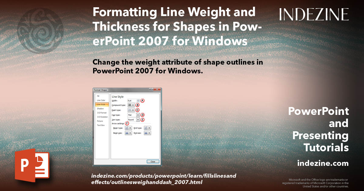 Formatting Line Weight and Thickness for Shapes in PowerPoint 2007 for ...