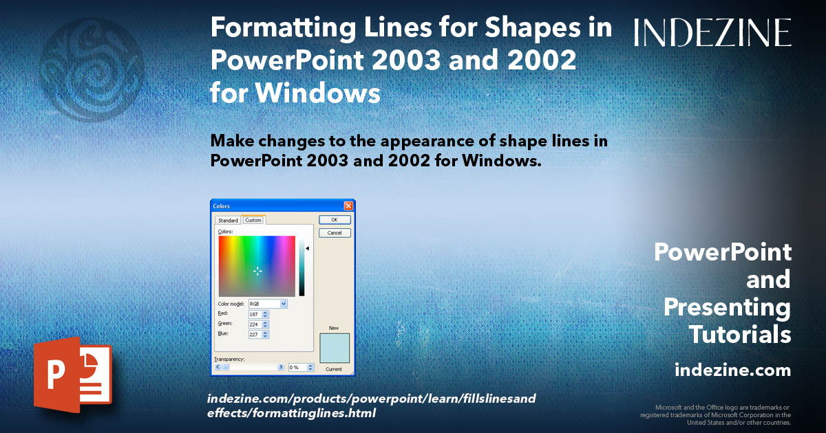 Formatting Lines For Shapes In Powerpoint 2003 And 2002 For Windows