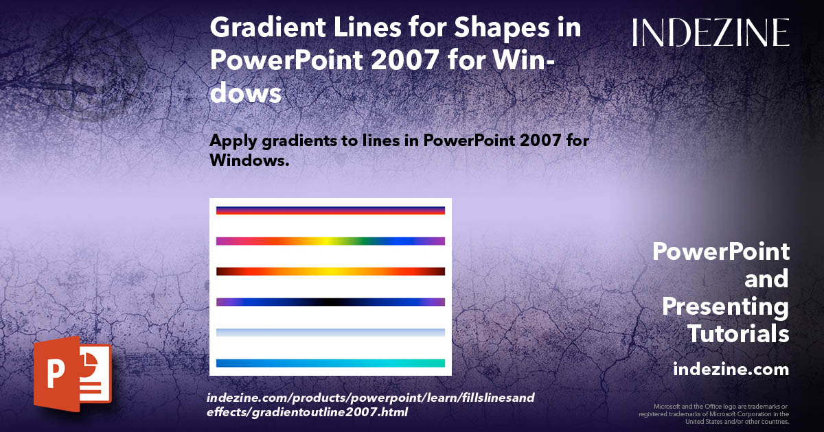 Gradient Lines for Shapes in PowerPoint 2007 for Windows