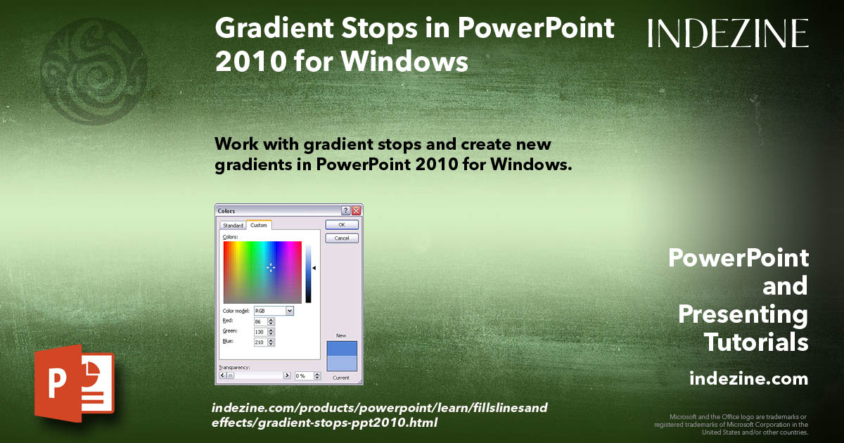Gradient Stops in PowerPoint 2010 for Windows