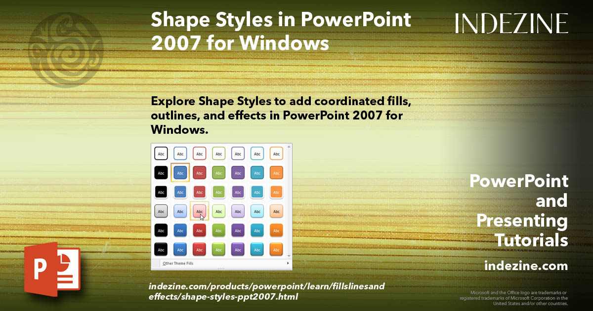 Shape Styles in PowerPoint 2007 for Windows