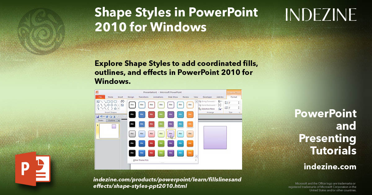 Shape Styles in PowerPoint 2010 for Windows