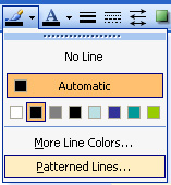 Pattern Lines for Shapes in PowerPoint 2003 and 2002 for Windows