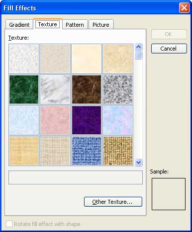 Add Texture Fills to Shapes in PowerPoint 2003 and 2002 for Windows