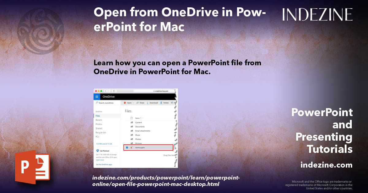 Open from OneDrive in PowerPoint for Mac