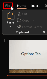 Accessibility Program Options in PowerPoint 365 for Windows