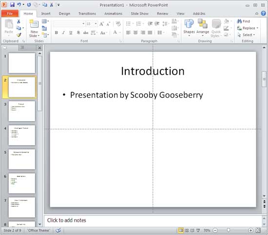Import Outlines in PowerPoint 2010 for Windows