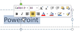 Mini Toolbar Microsoft Word