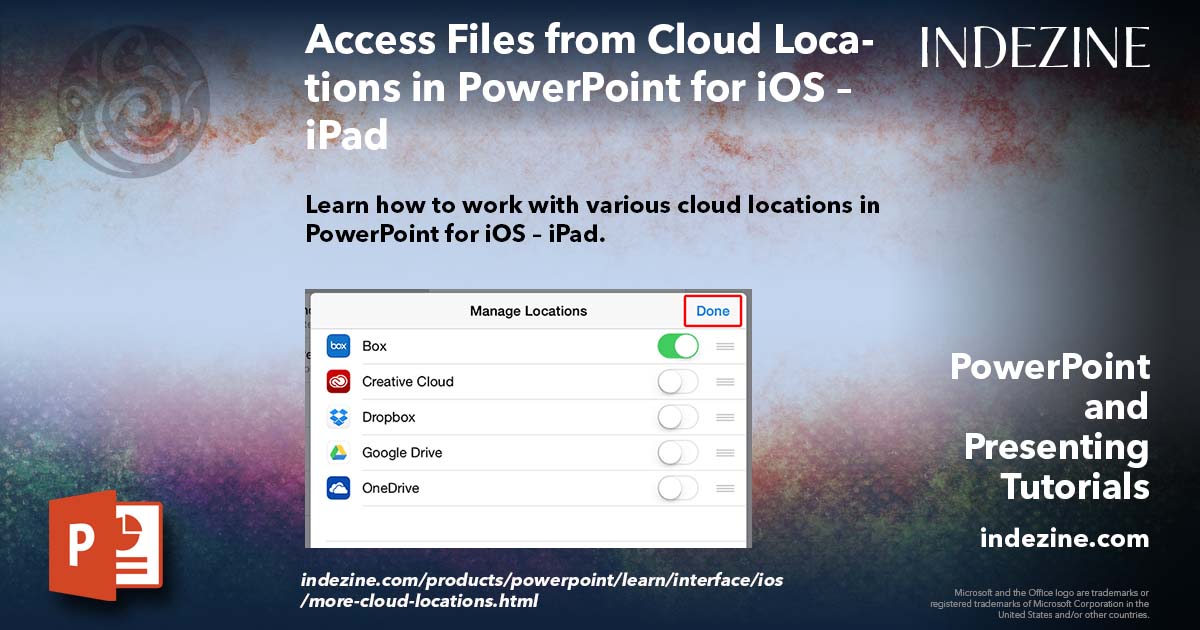 Access Files from Cloud Locations in PowerPoint for iOS – iPad