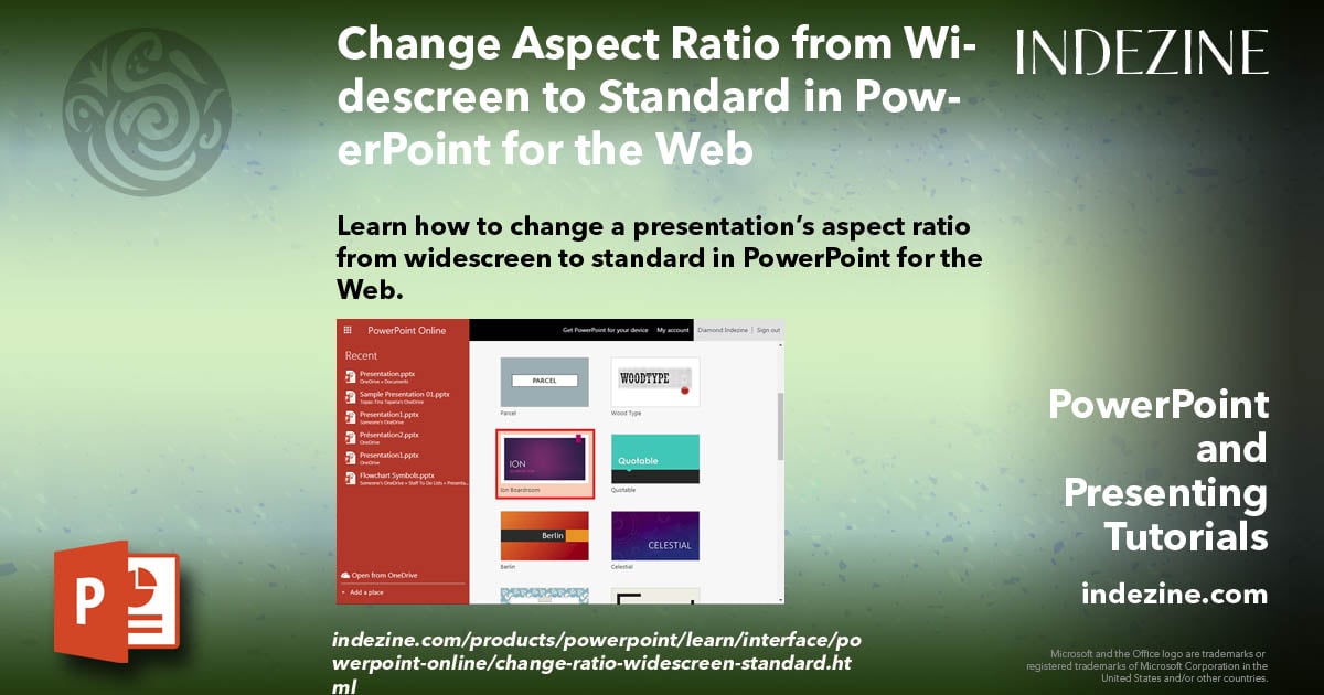 Change Aspect Ratio from Widescreen to Standard in PowerPoint for the Web