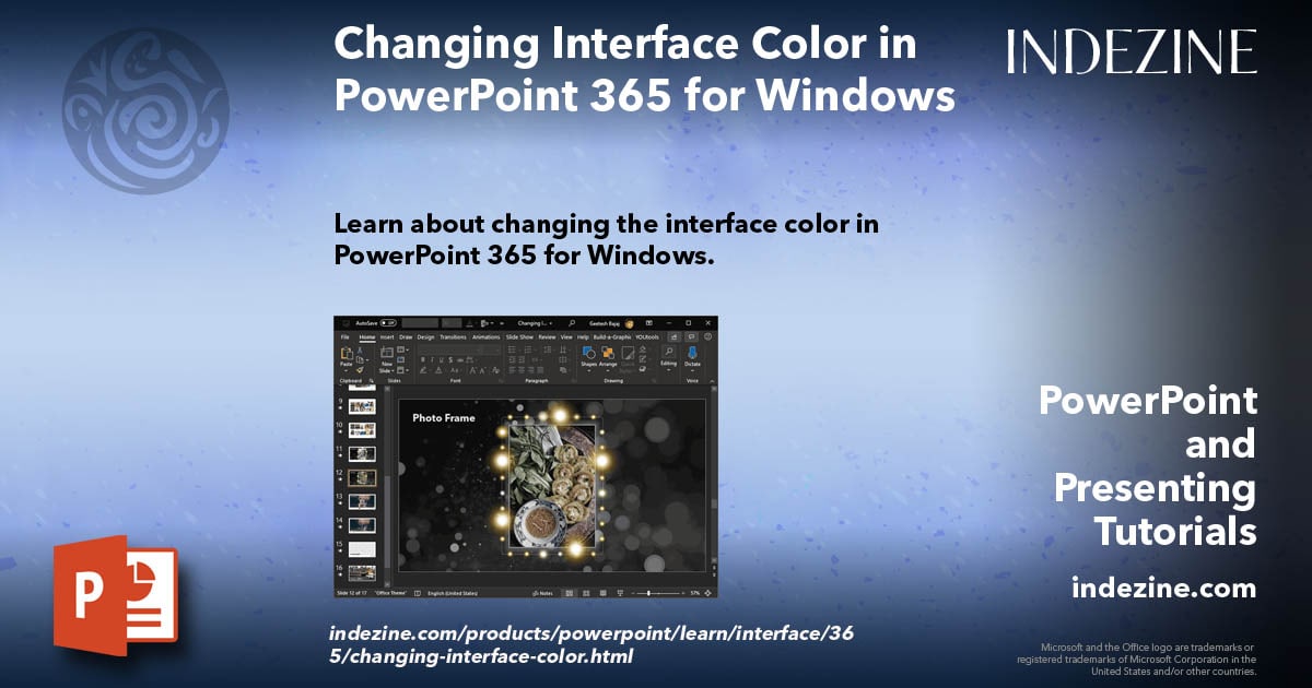 Changing Interface Color in PowerPoint 365 for Windows