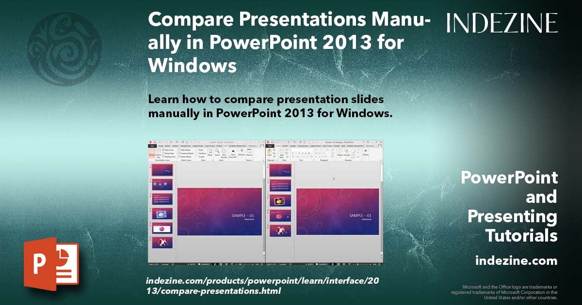 Compare Presentations Manually in PowerPoint 2013 for Windows