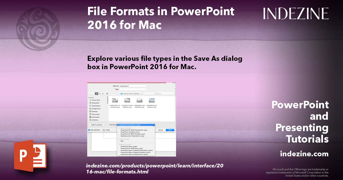 File Formats in PowerPoint 2016 for Mac