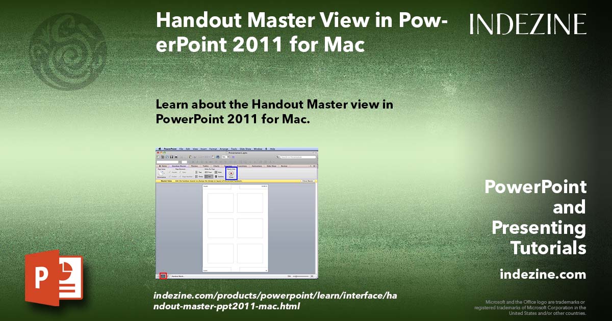 Handout Master View in PowerPoint 2011 for Mac