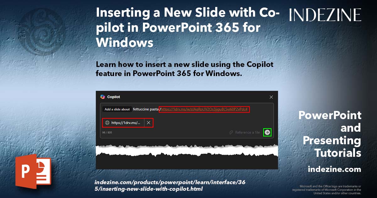 Inserting a New Slide with Copilot in PowerPoint 365 for Windows