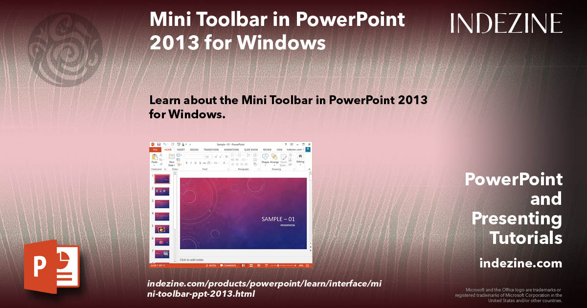 Mini Toolbar in PowerPoint 2013 for Windows