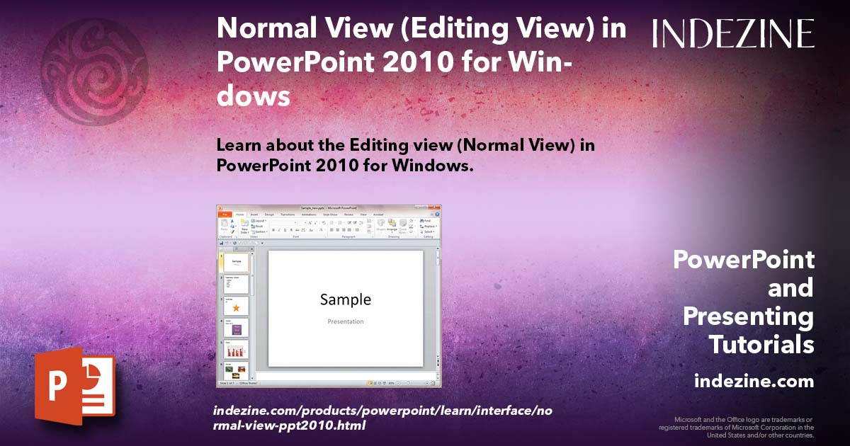 Normal View (Editing View) in PowerPoint 2010 for Windows
