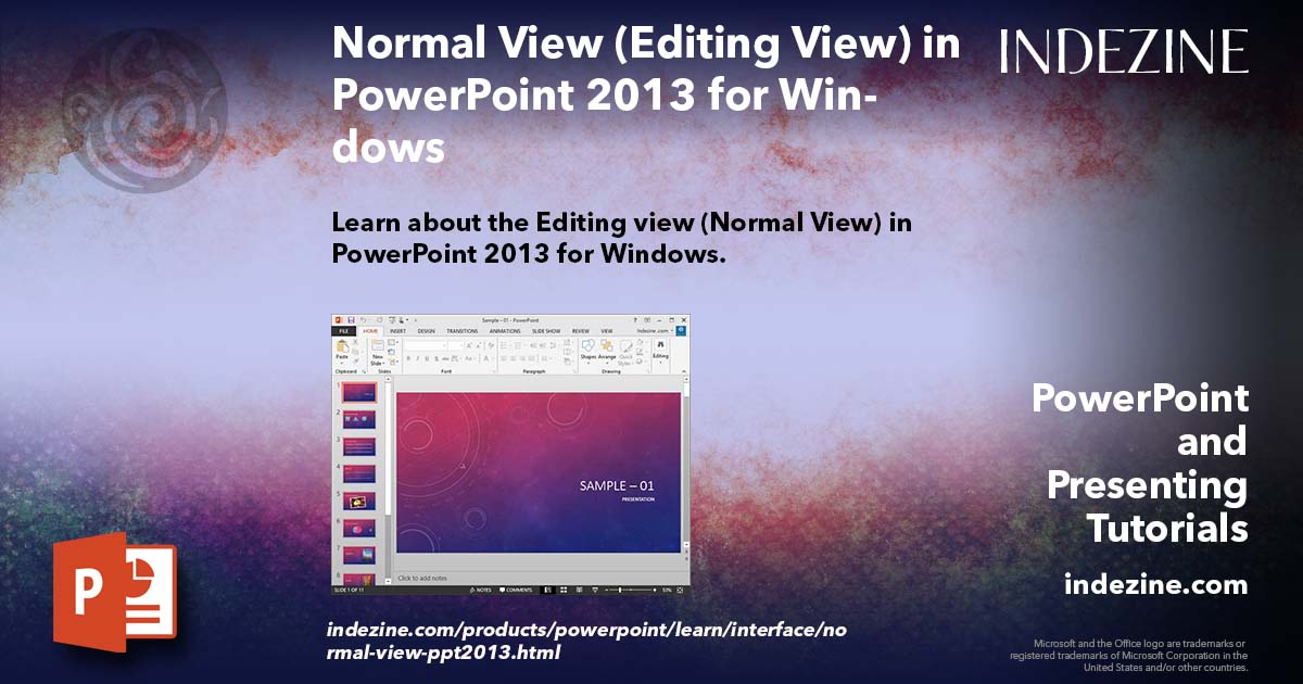Normal View (Editing View) in PowerPoint 2013 for Windows