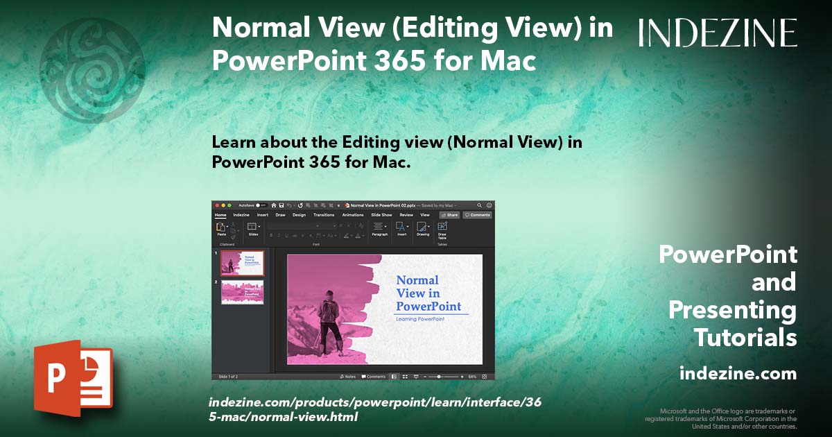 Normal View (Editing View) in PowerPoint 365 for Mac