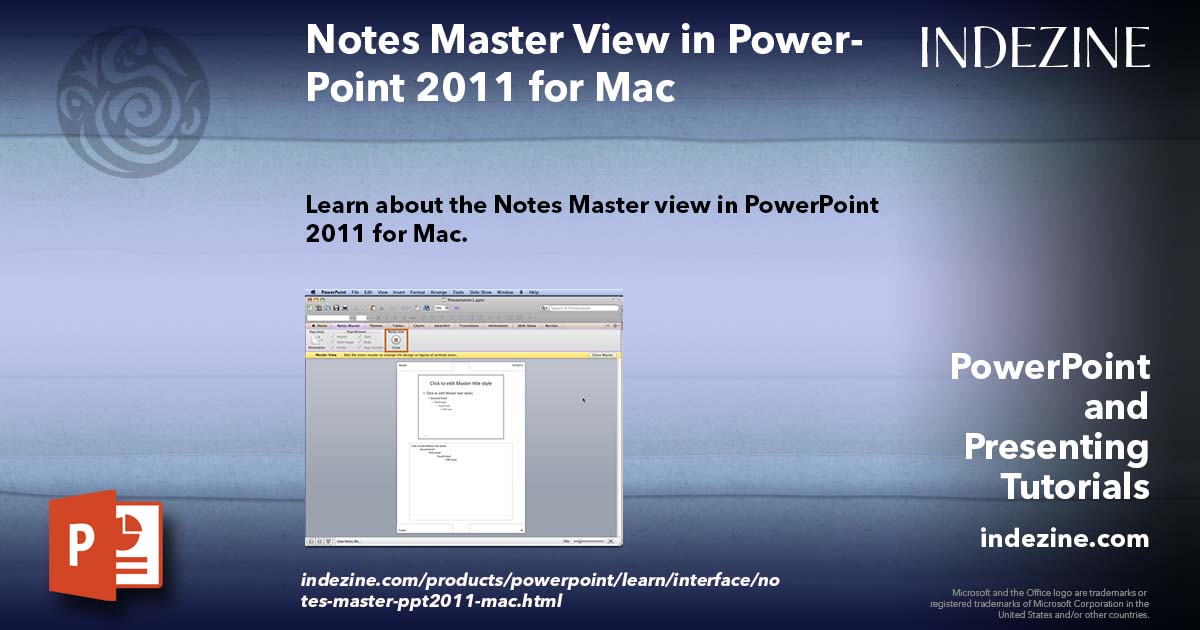 Notes Master View in PowerPoint 2011 for Mac
