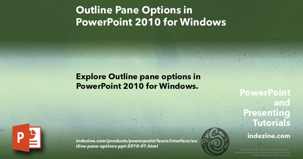Outline Pane Options in PowerPoint 2010 for Windows