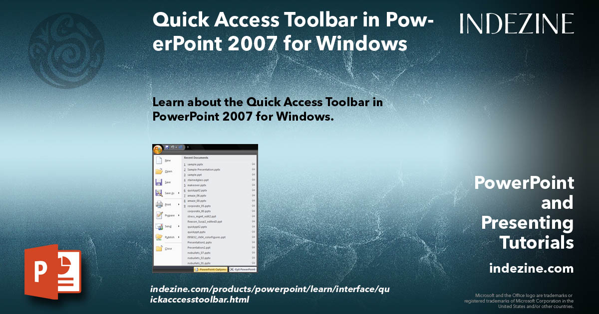 Quick Access Toolbar In Powerpoint 2007 For Windows