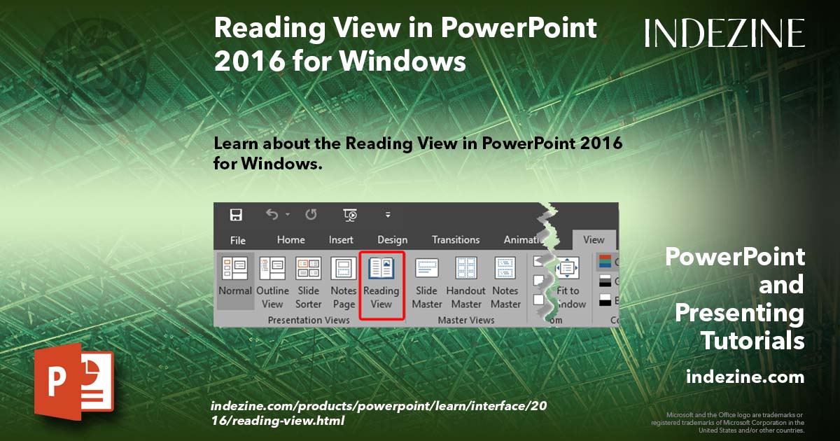 Reading View in PowerPoint 2016 for Windows
