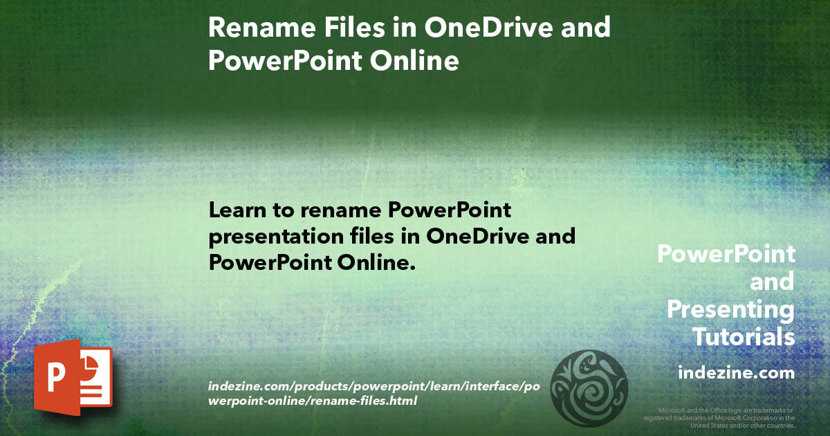 Rename Files in OneDrive and PowerPoint Online