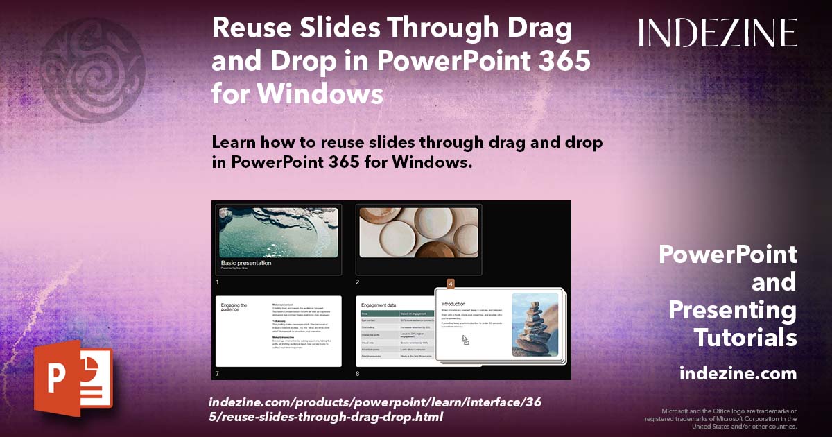 Reuse Slides Through Drag and Drop in PowerPoint 365 for Windows