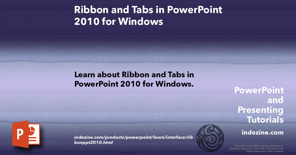 Ribbon and Tabs in PowerPoint 2010 for Windows