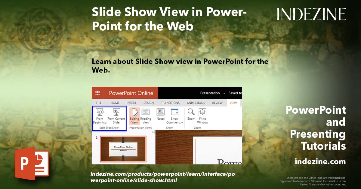 Slide Show View in PowerPoint for the Web