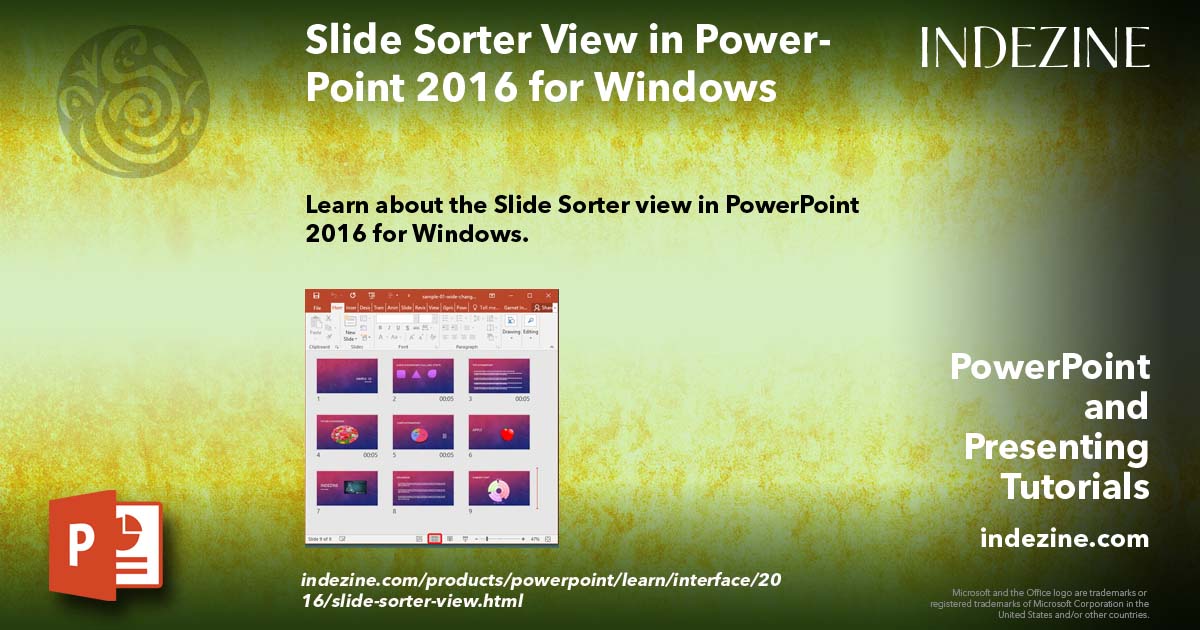 Slide Sorter View in PowerPoint 2016 for Mac