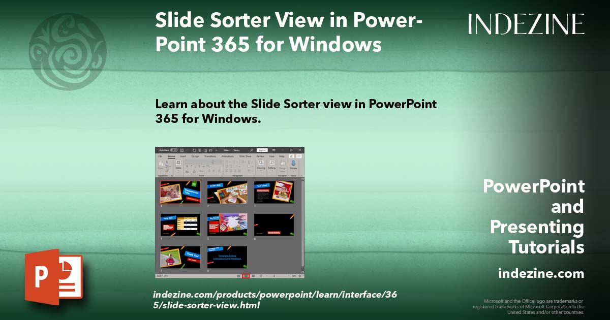 Slide Sorter View in PowerPoint 365 for Windows
