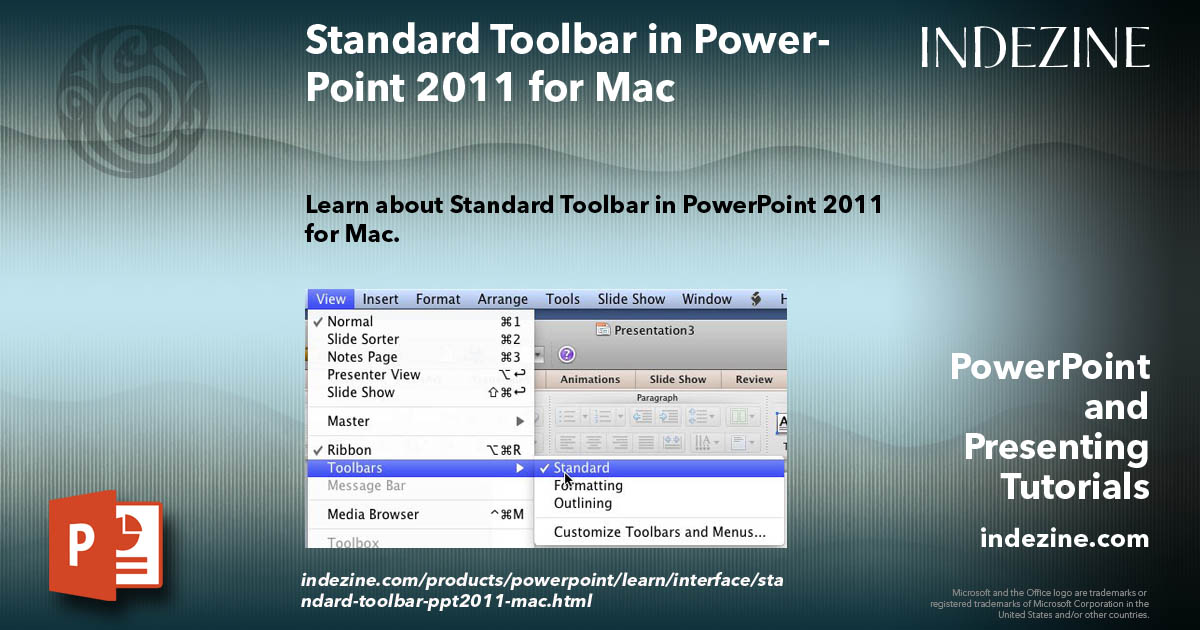 Standard Toolbar in PowerPoint 2011 for Mac
