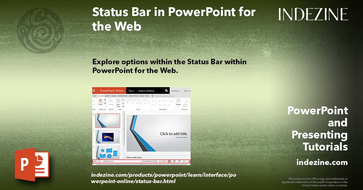 Status Bar in PowerPoint for the Web