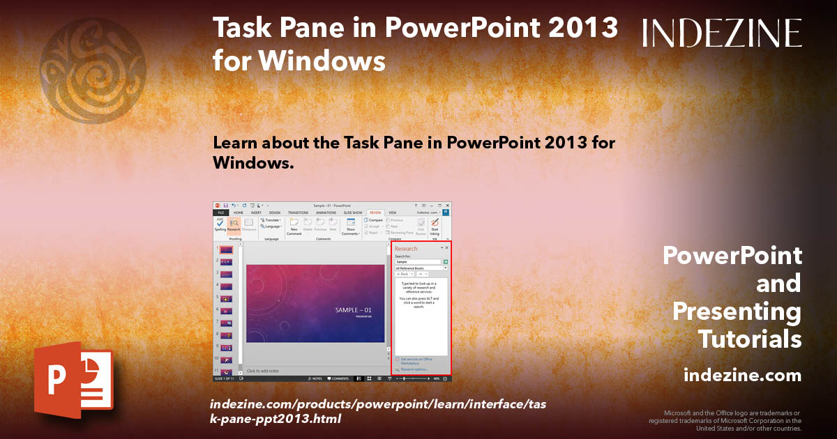 Task Pane in PowerPoint 2013 for Windows