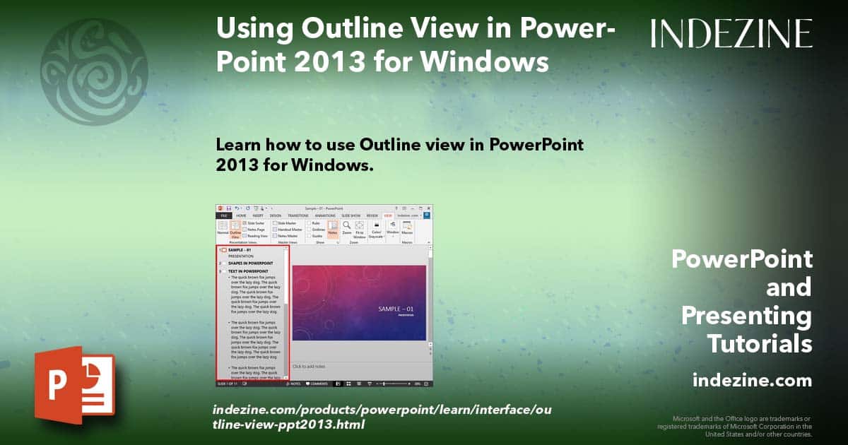 Using Outline View in PowerPoint 2013 for Windows