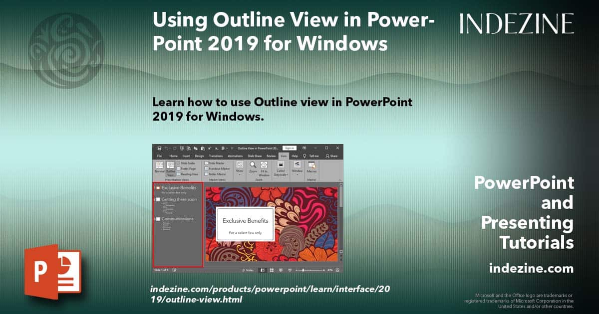 Using Outline View in PowerPoint 2019 for Windows