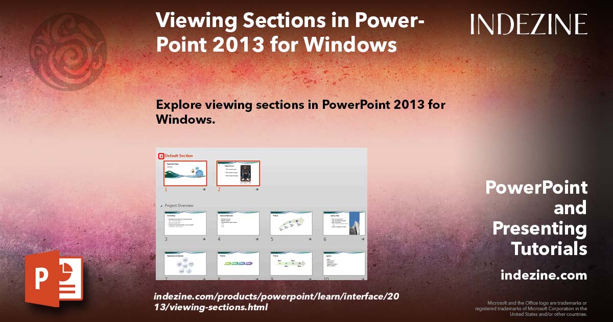 Viewing Sections in PowerPoint 2013 for Windows
