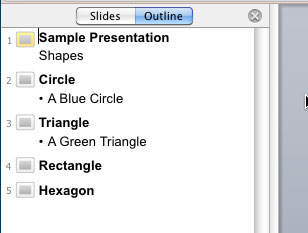 Outline Pane Options in PowerPoint 2011 for Mac