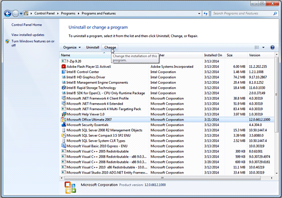 Repair Office and PowerPoint 2007 for Windows
