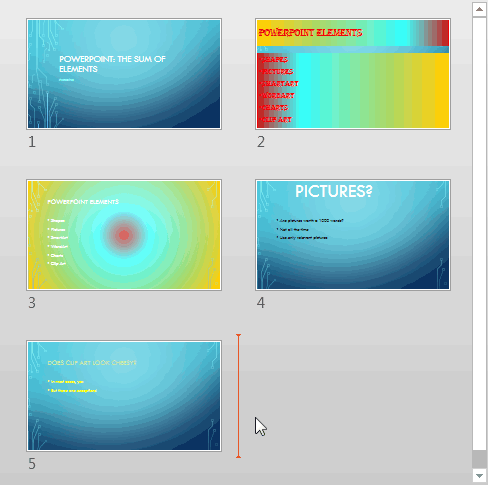 Reset Slides in PowerPoint 2013 for Windows