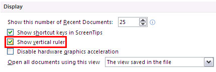 Rulers in PowerPoint 2010 for Windows