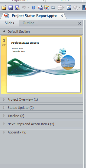 Getting Started with Sections in PowerPoint 2010 for Windows