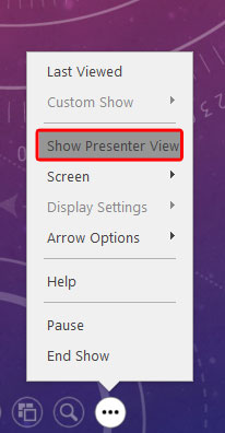 Slide Show View in PowerPoint 2016 for Windows