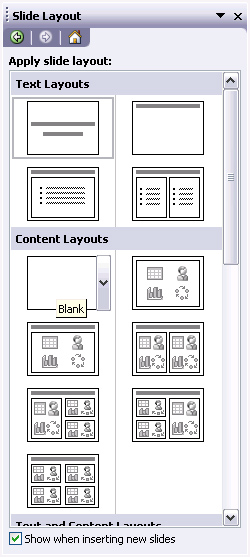 Change Slide Layout in PowerPoint 2003 and 2002 for Windows