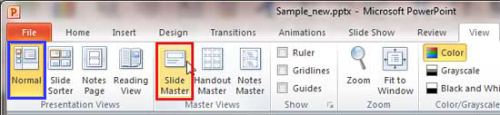 Slide Master View in PowerPoint 2010 for Windows